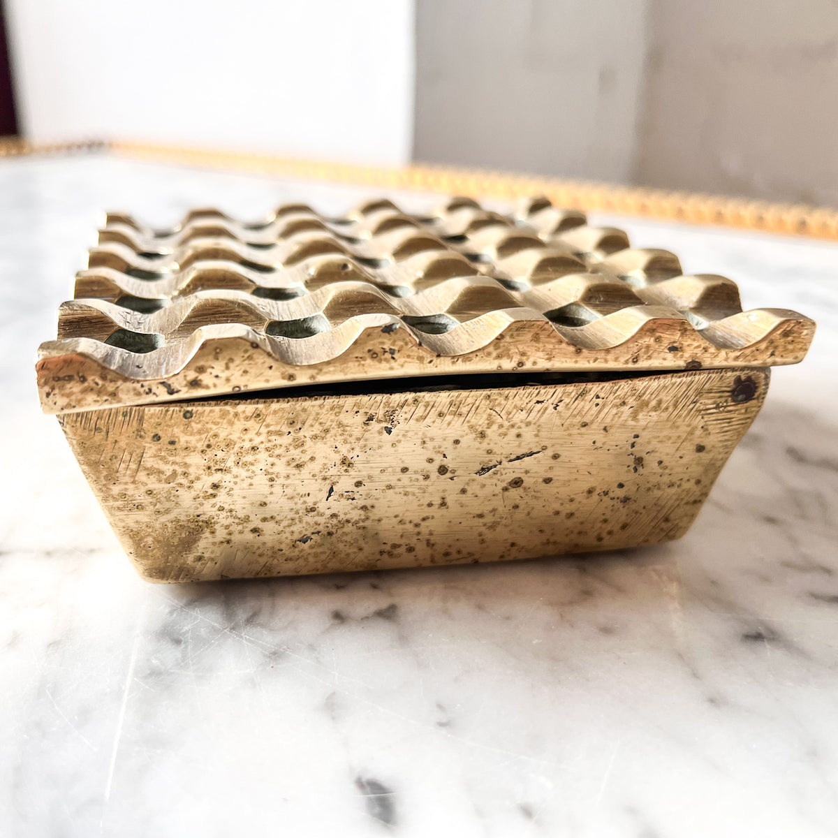 Mid Century Brass Ashtray / Decorative Box In Ultima 15 Style – FERN ...